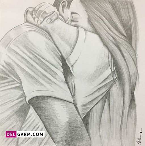 40 نقاشی عاشقانه، جذاب و رومانتیک دختر پسر