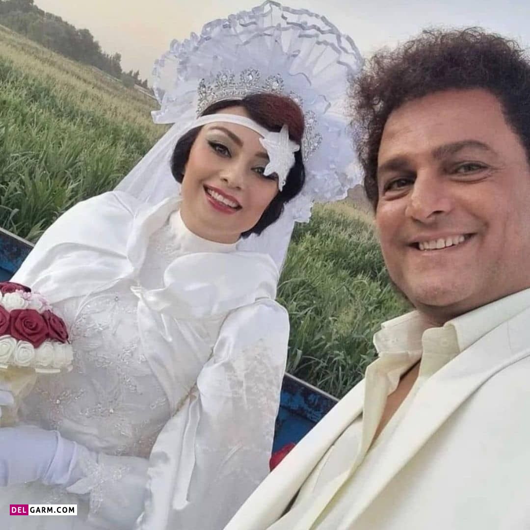 پشت صحنه سریال نیسان آبی یکتا ناصر در لباس عروس