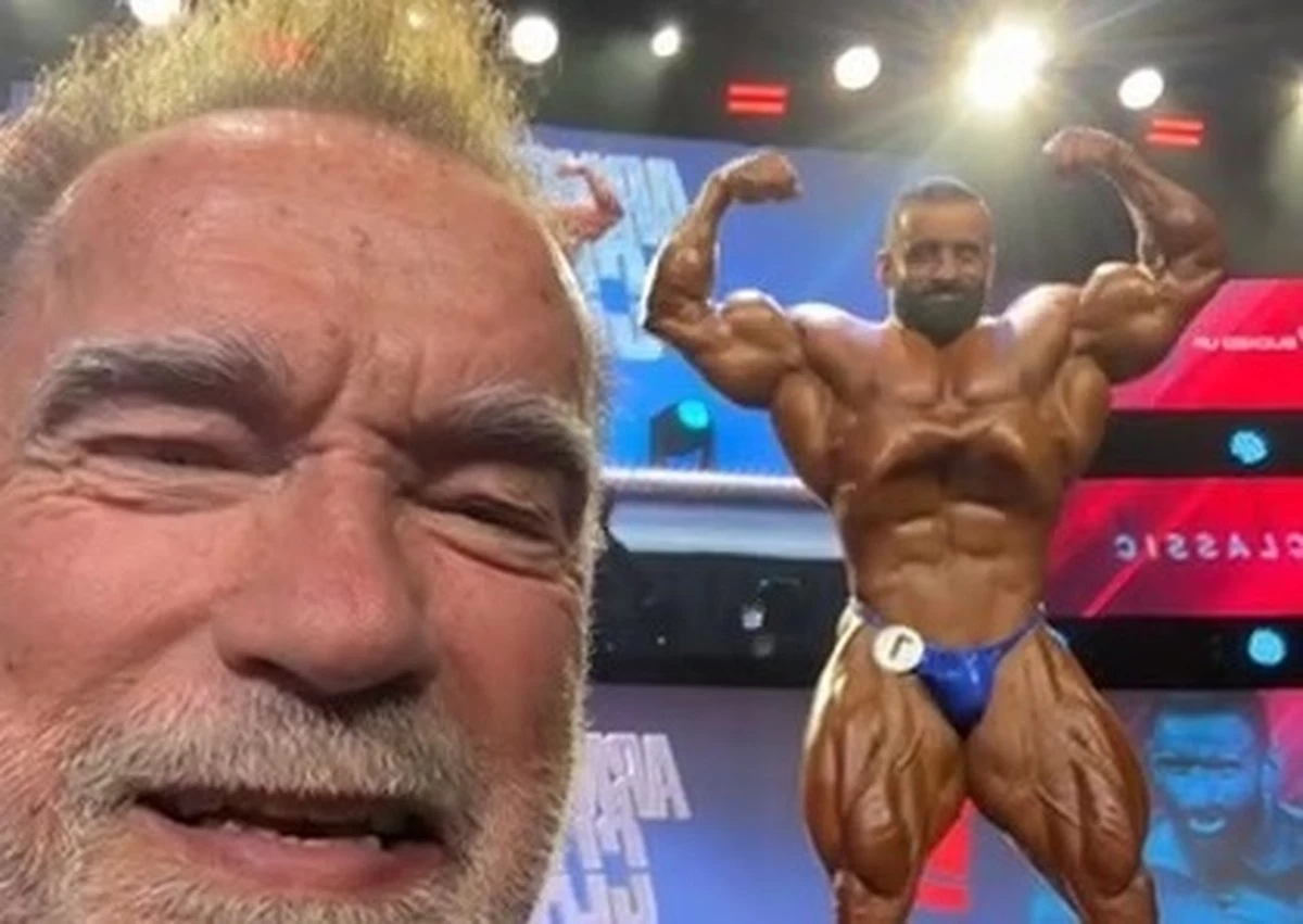 ویدئو گفتگوی جذاب هادی چوپان با آرنولد بزرگ