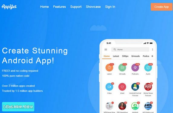 ساخت اپلیکیشن برای اندروید بدون نیاز به کدنویسی با سایت آنلاین