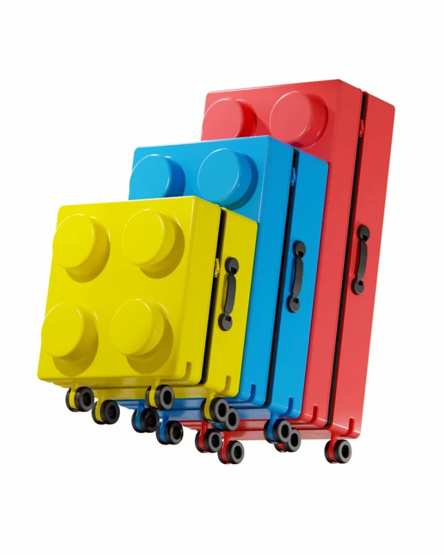 عاشقان لِگو با این چمدان ها به مسافرت میروند!